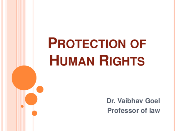 Protection of Human Rights