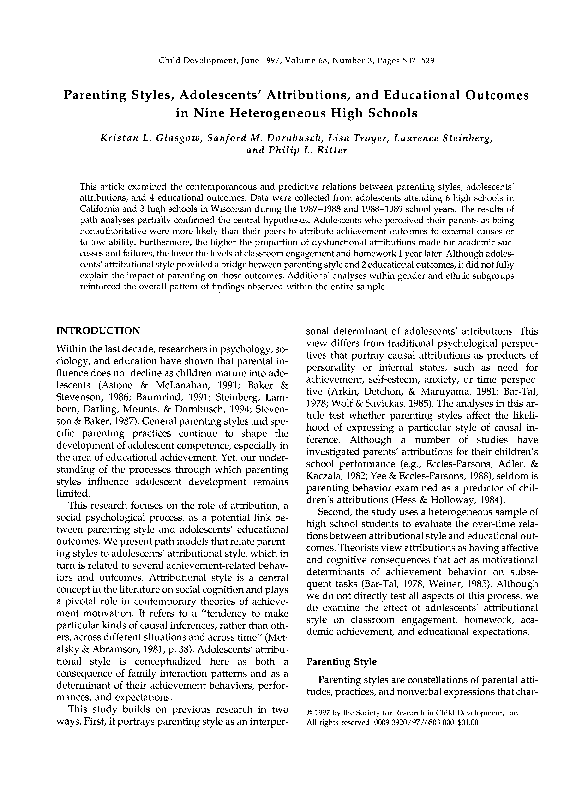 (PDF) Parent adolescent