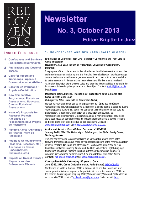 (PDF) ENCLS Newsletter/Bulletin REELC 3 2013