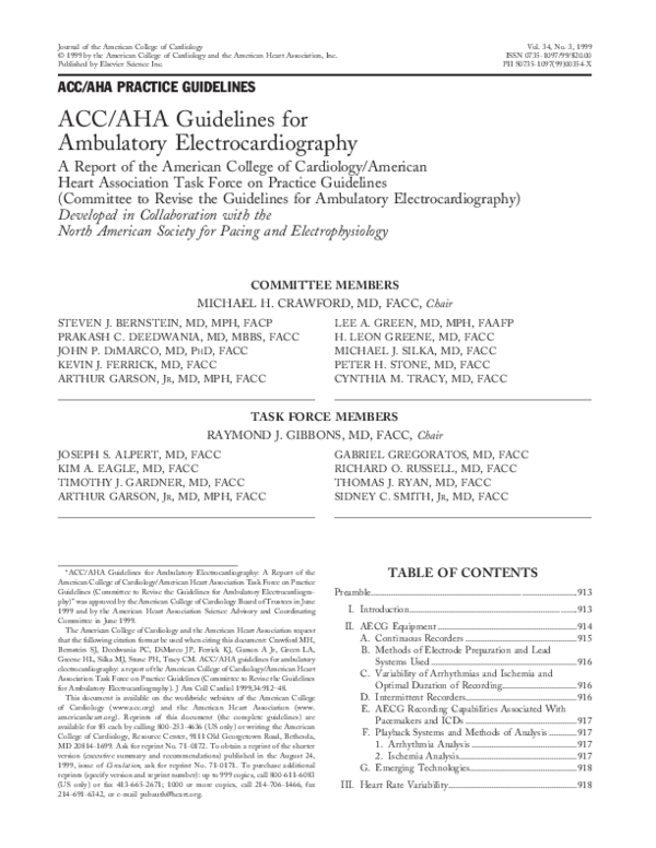 (PDF) ACC/AHA PRACTICE GUIDELINES ACC/AHA Guidelines for Ambulatory ...