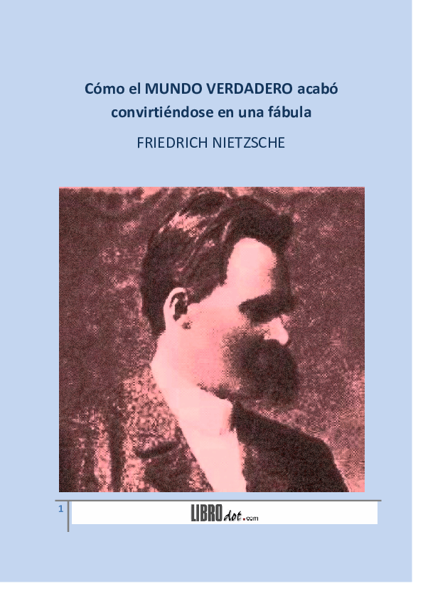 (PDF) Cómo el MUNDO VERDADERO acabó convirtiéndose en una fábula