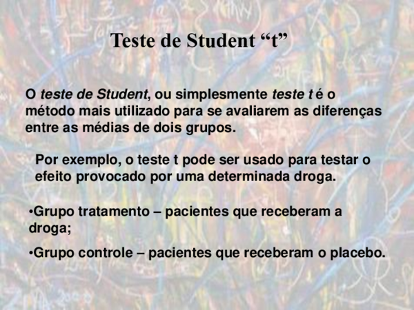 (PDF) Teste de Student "t"