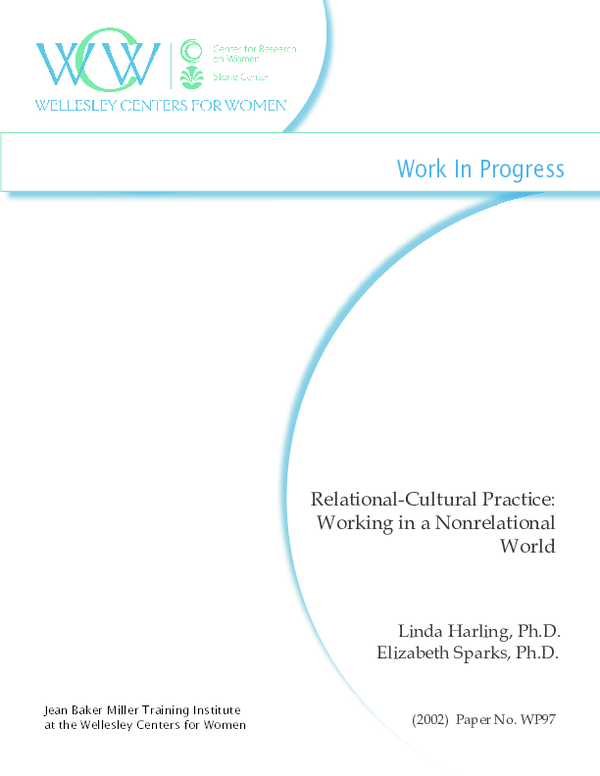 (PDF) Relational-Cultural Practice: Working in a Nonrelational World
