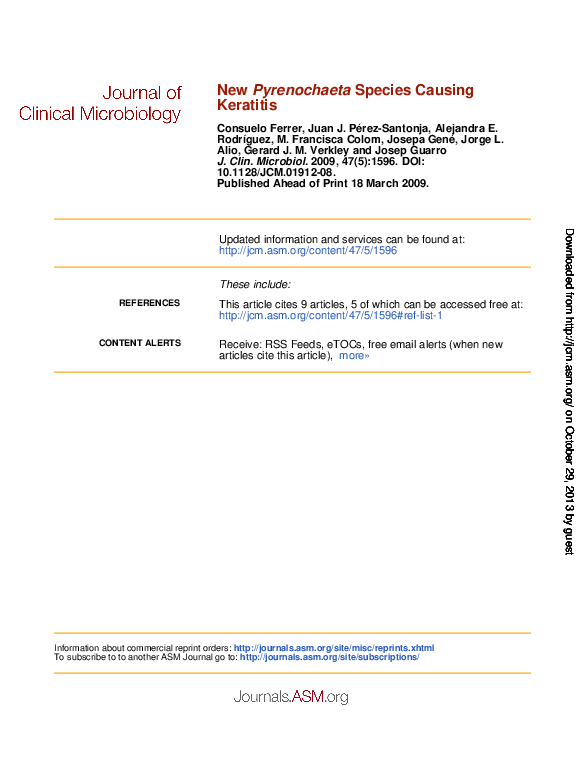 (PDF) New Pyrenochaeta Species Causing Keratitis