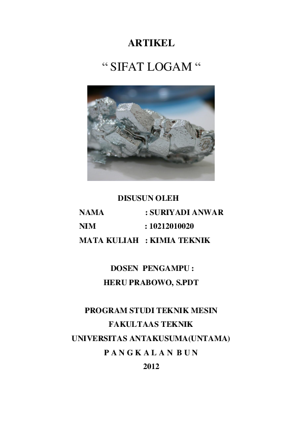 Doc Sifat Sifat Logam