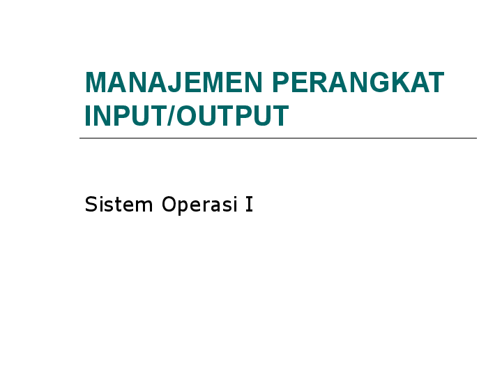 (PDF) MANAJEMEN PERANGKAT INPUT/OUTPUT