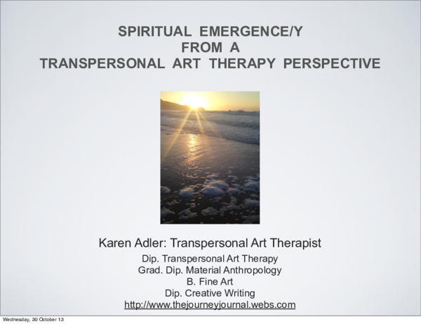 (PDF) Spiritual Emergence/y from a Transpersonal Art Therapy Perspective