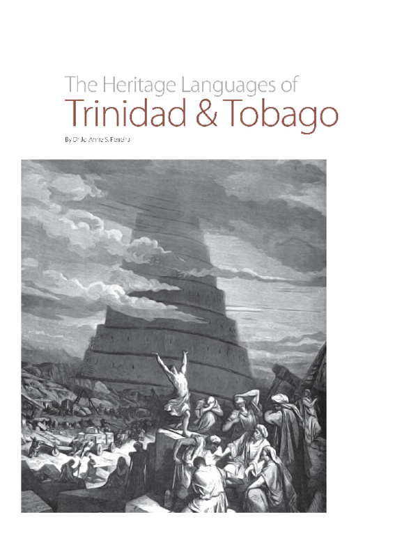 (PDF) The Heritage Languages of Trinidad and Tobago