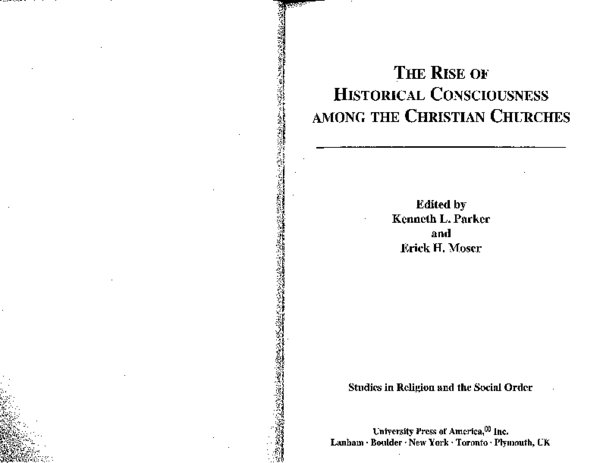 (PDF) The Rise of Historical Consciousness among the Christian Churches ...