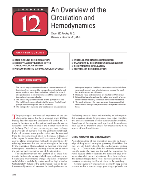 (PDF) Circulation and Hemodynamics