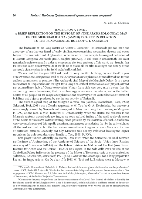 Once Upon a Time... A brief reflection on the history of «The ...