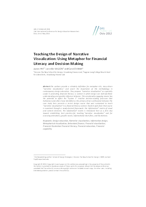 (PDF) Teaching the Design of Narrative Visualization: Using Metaphor ...