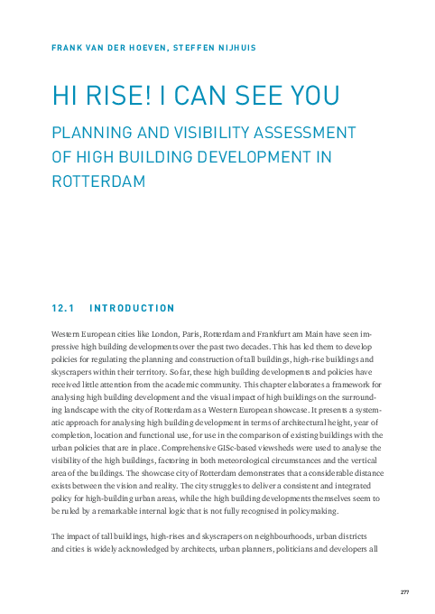 (PDF) Hi Rise, I can see you! Planning and visibility assessment of ...