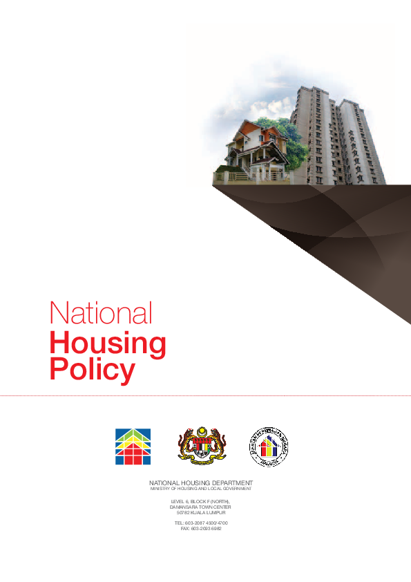 (PDF) NATIONAL HOUSING DEPARTMENT National Housing Policy