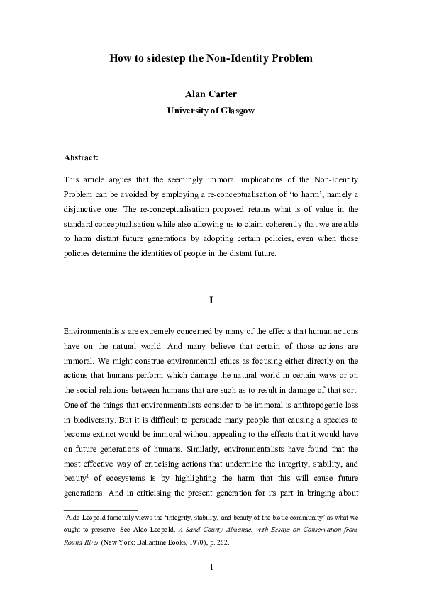 (DOC) How to sidestep the Non-Identity Problem