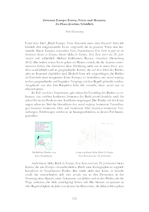 (PDF) Zeitraum Europa: Karten, Netze und Aktanten. Zu Hans-Joachim ...