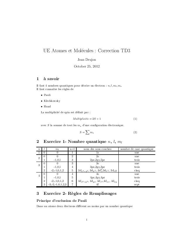 (PDF) UE Atomes et Molécules : Correction TD3