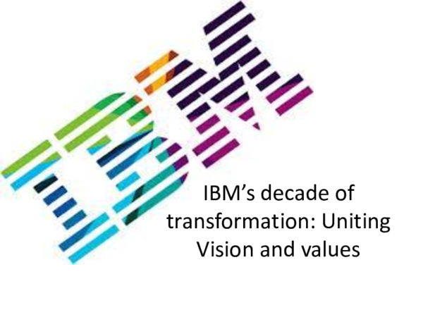 (PPT) IBM’s decade of transformation