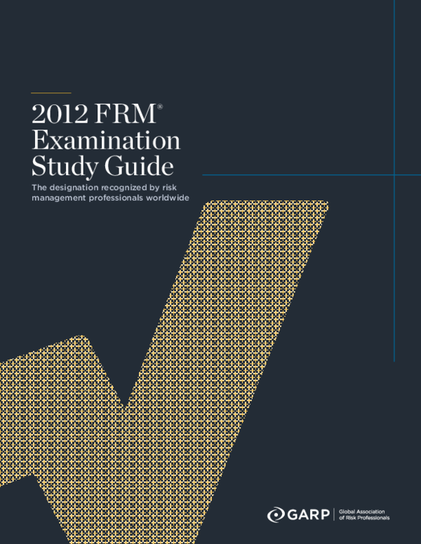 (PDF) 2012 FRM ® Examination Study Guide