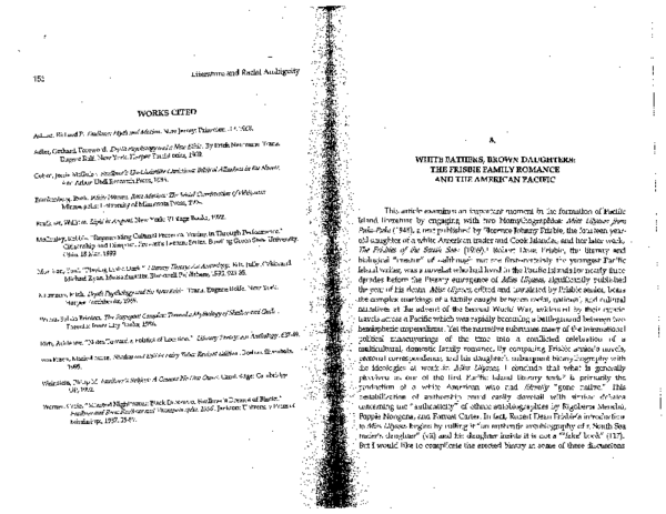 (PDF) White Fathers, Brown Daughters: The Frisbie Family Romance and ...