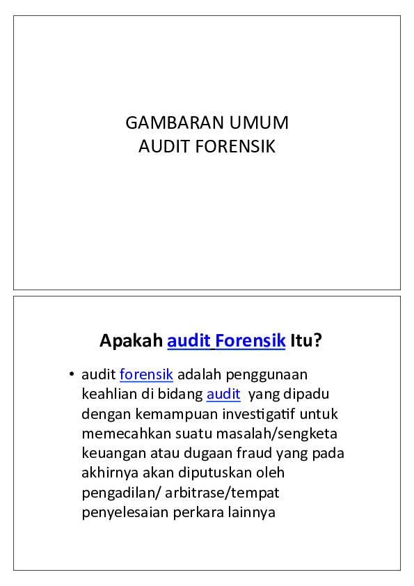 (PDF) Audit Forensik
