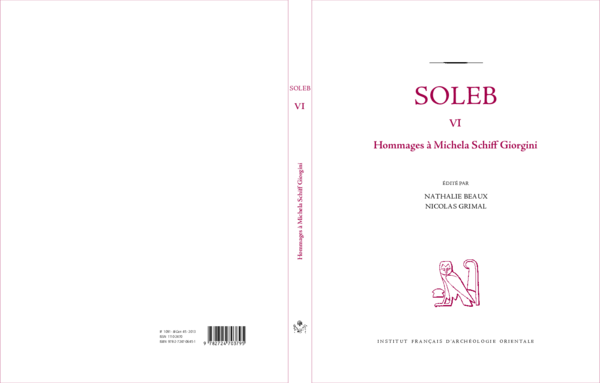 (PDF) Beaux N., Grimal N. (éd.), Hommages à Michela Schiff Giorgini ...