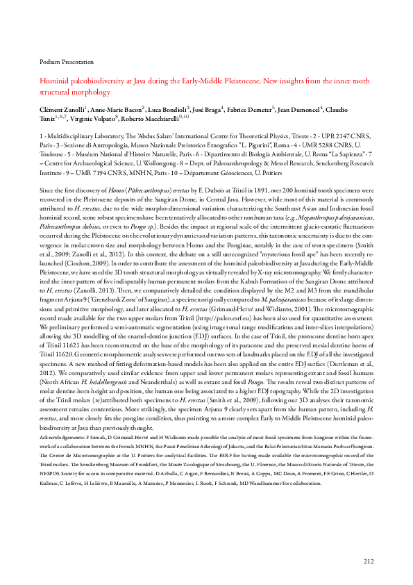 (PDF) Hominid paleobiodiversity at Java during the Early-Middle ...