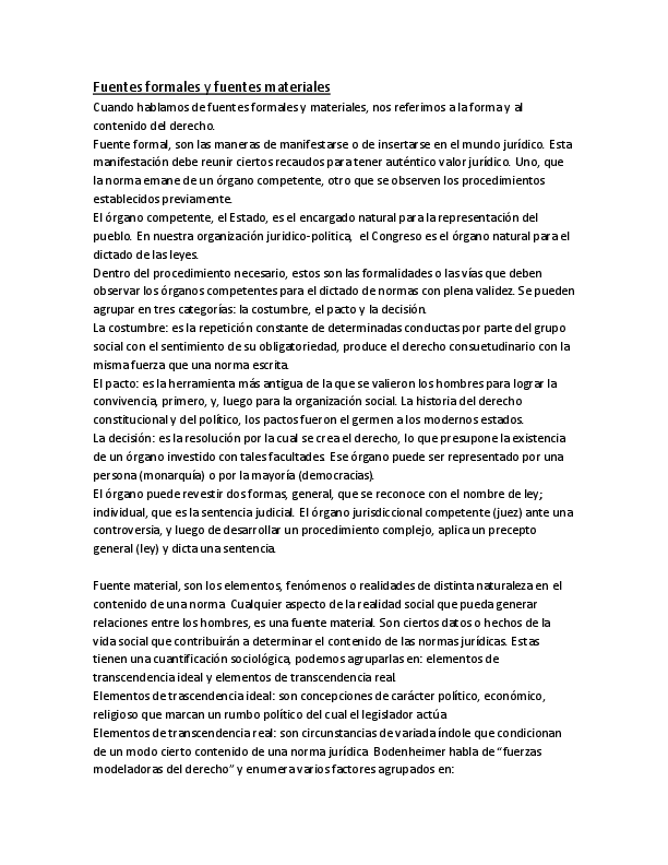 (DOC) Fuentes formales y fuentes materiales