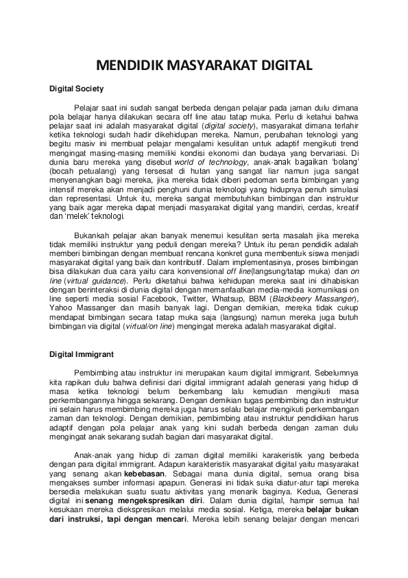 (DOC) Mendidik Masyarakat Digital