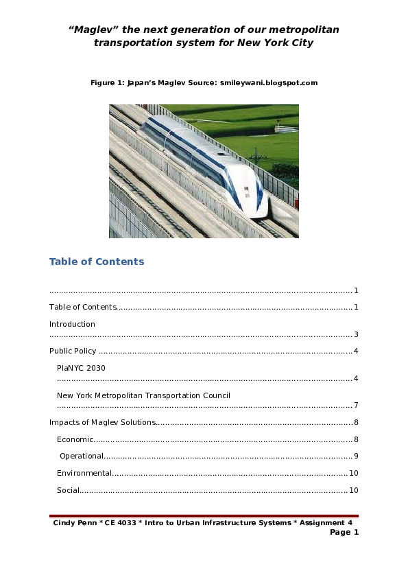 (DOC) MagLev in NYC