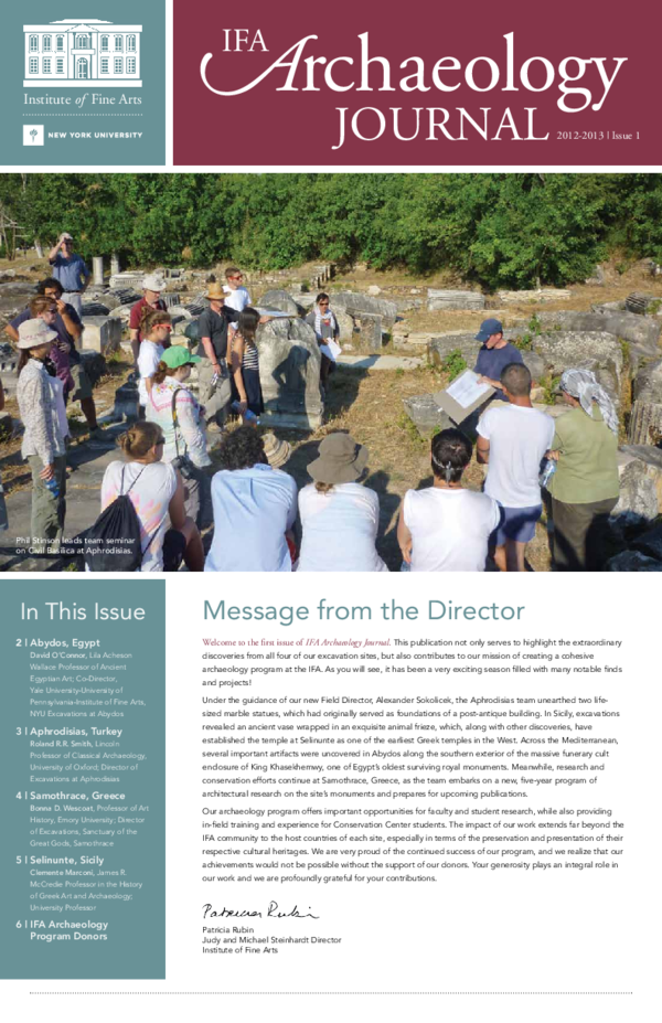 (PDF) 2012. IFA Archaeology Journal