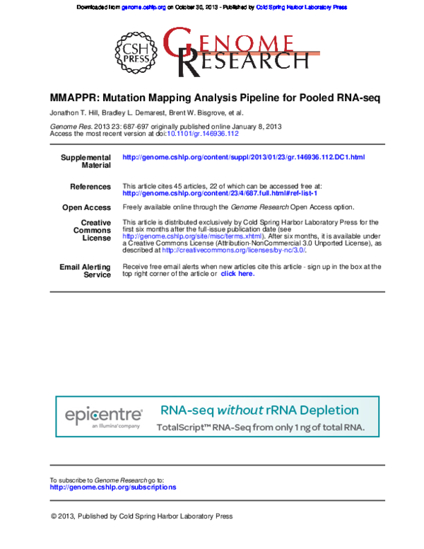 (PDF) MMAPPR: Mutation Mapping Analysis Pipeline for Pooled RNA-seq