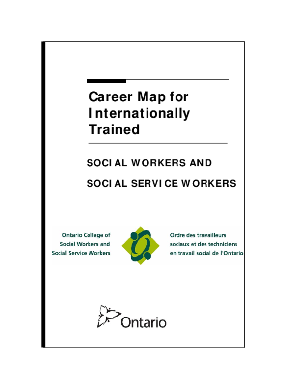 (PDF) SOCIAL WORKERS AND SOCIAL SERVICE WORKERS Career Map for ...