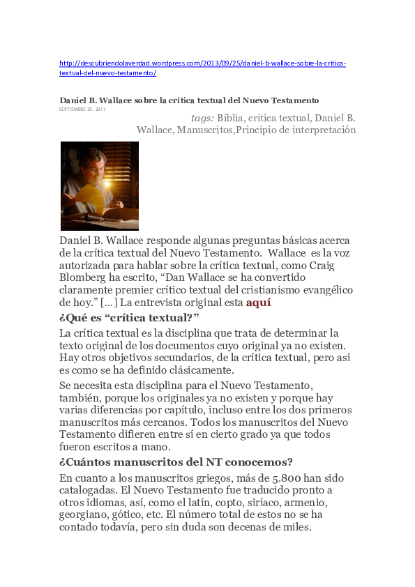(DOC) Daniel B wallace critica textual