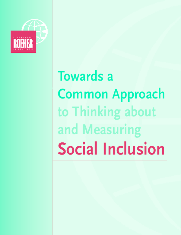 (PDF) Towards a Common Approach to Thinking about and Measuring Social ...