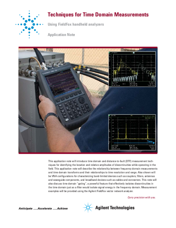 (PDF) This Techniques for Time Domain Measurements Using FieldFox ...