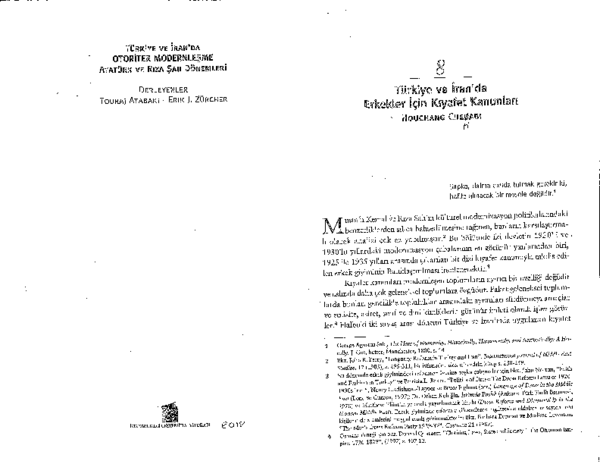 (PDF) Türkiye ve İran’da Erkekler İçin Kıyafet Kanunları