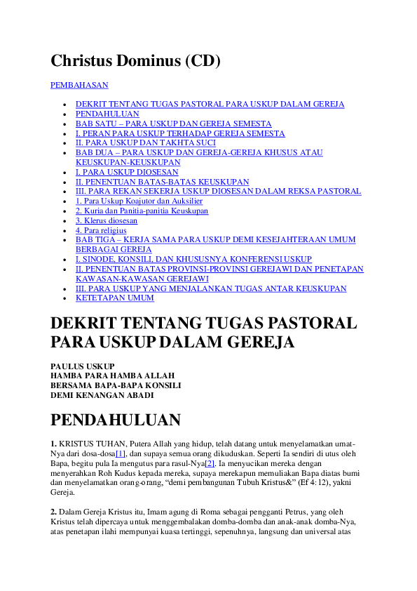 (PDF) Christus Dominus (CD)