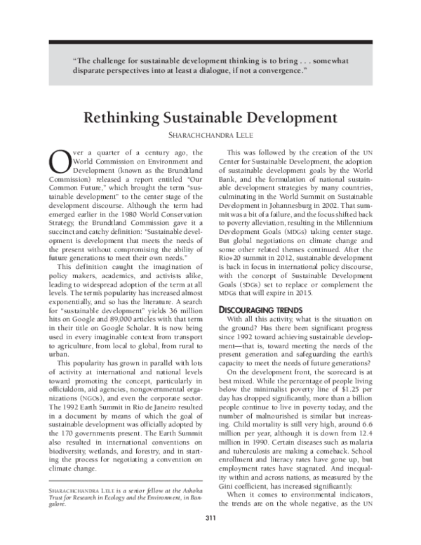 (PDF) Rethinking sustainable development