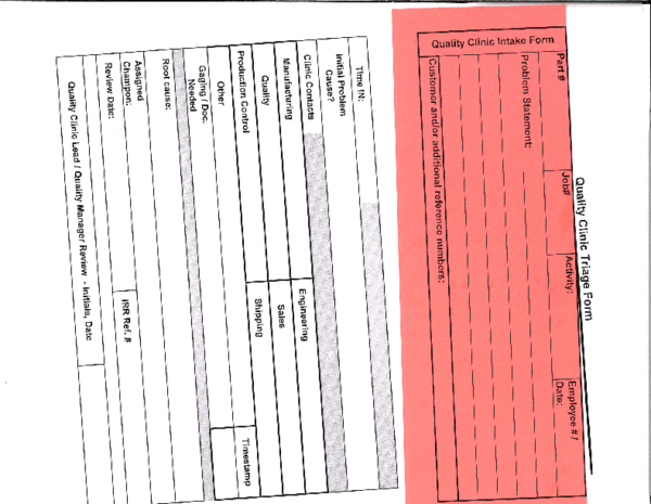 (PDF) Quality Clinic Triage Form with Intake Form
