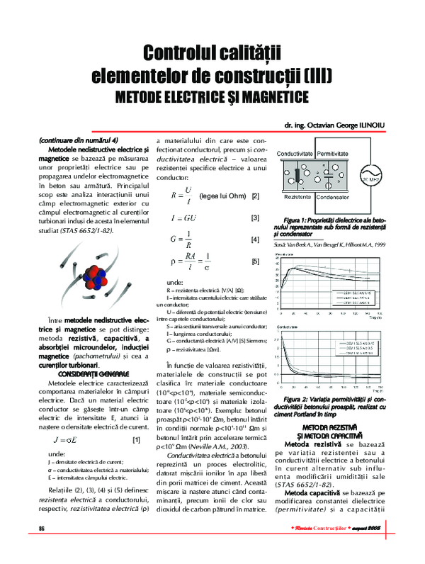 (PDF) Controlul calitatii elementelor de constructii (III) Metode ...