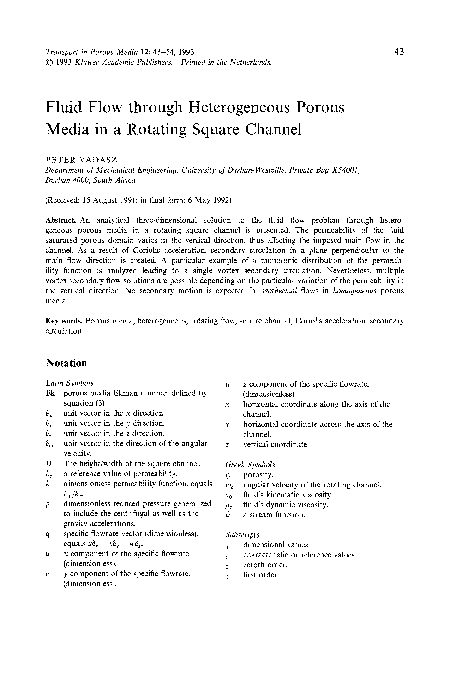 (PDF) Fluid Flow through Heterogeneous Porous Media in a Rotating ...