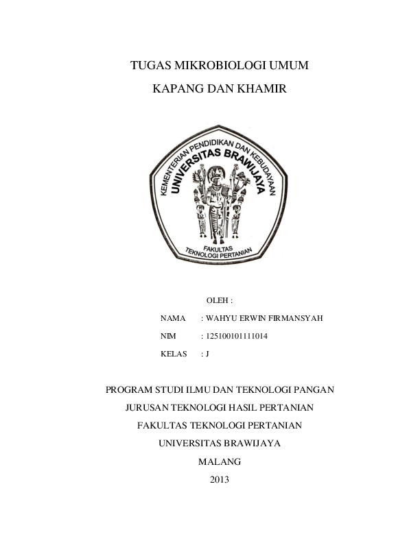 (DOC) Mikrobiologi Umum - Perbedaan Kapang dan Khamir