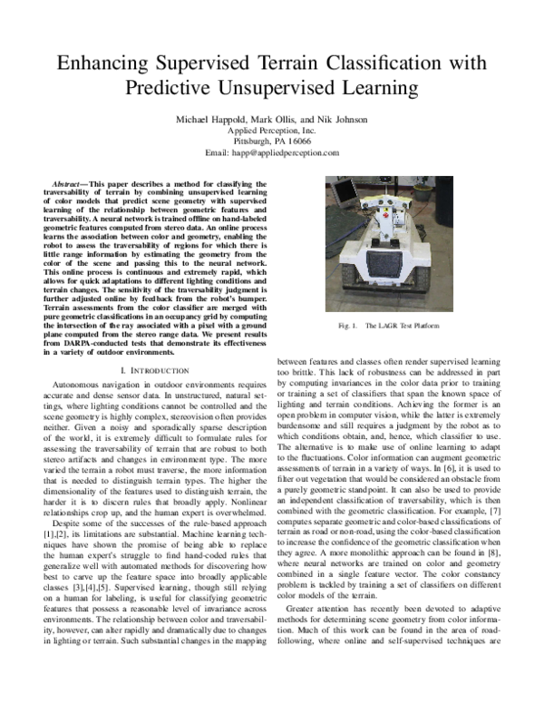 Pdf Enhancing Supervised Terrain Classification With Predictive Unsupervised Learning 