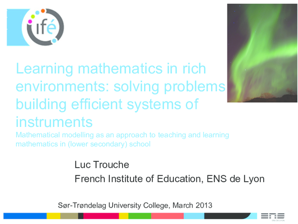 (PDF) Learning mathematics in rich environments: solving problems by ...