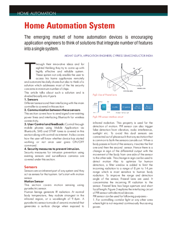 (PDF) Home Automation System