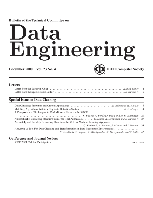 Pdf Matching Algorithms Within A Duplicate Detection System Alvaro