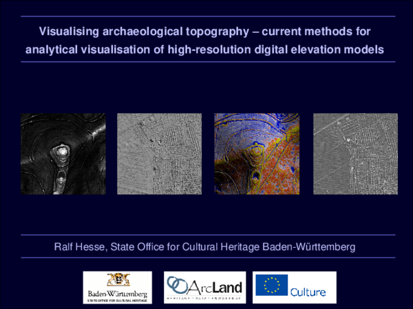 (PDF) Visualising archaeological topography – current methods for ...