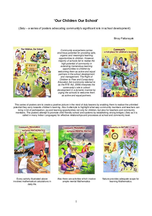 (PDF) 'Our Children Our Schools' - Posters advocating Community based ...