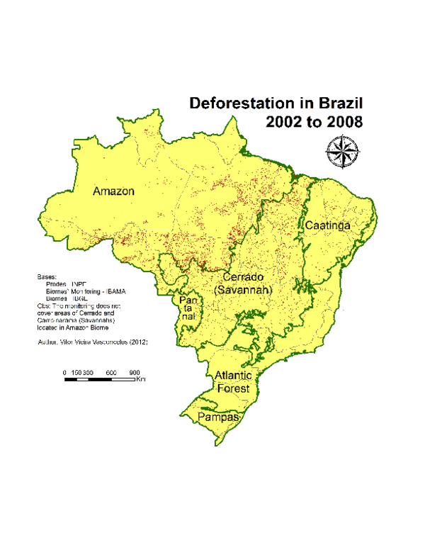(PDF) Map of Deforestation in Brazil, from 2002 to 2008